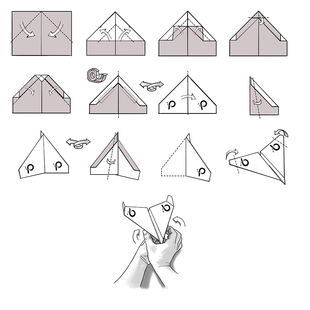 Folding A Paper Airplane PowerUp Toys Folding A Paper Airplane PowerUp Toys